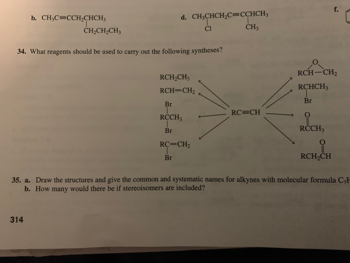 Solved b. CH3C=CCH,CHCH, CH,CH.CH d. CH CHCH,C=CCHCHZ CH3 | Chegg.com
