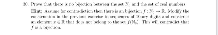 Solved 0. Prove that there is no bijection between the set | Chegg.com