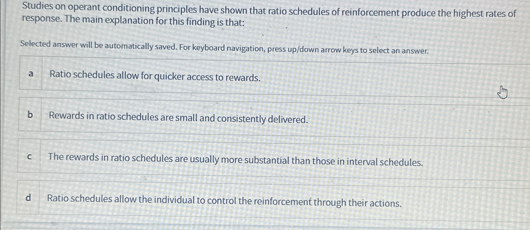 Solved Studies on operant conditioning principles have shown | Chegg.com