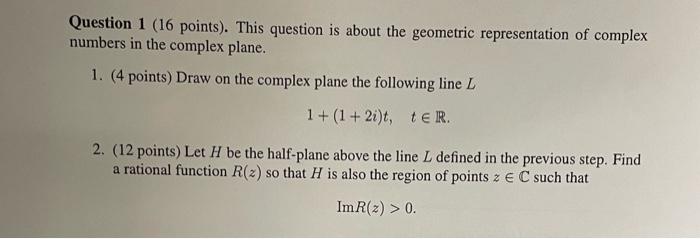 Solved Question 1 (16 points). This question is about the | Chegg.com