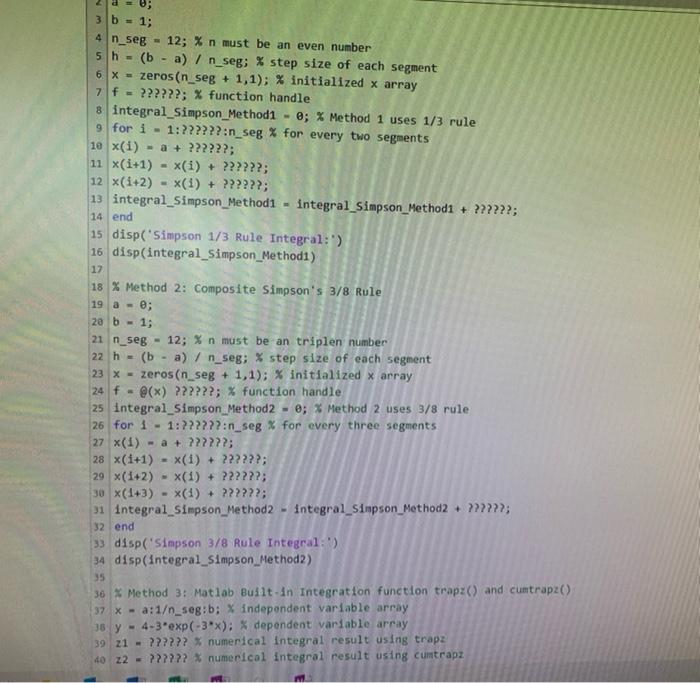 Solved (1). Programming Composite Simpson's 1/3 Rule | Chegg.com