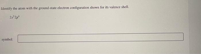 Solved Write The Corresponding Electron Configuration For