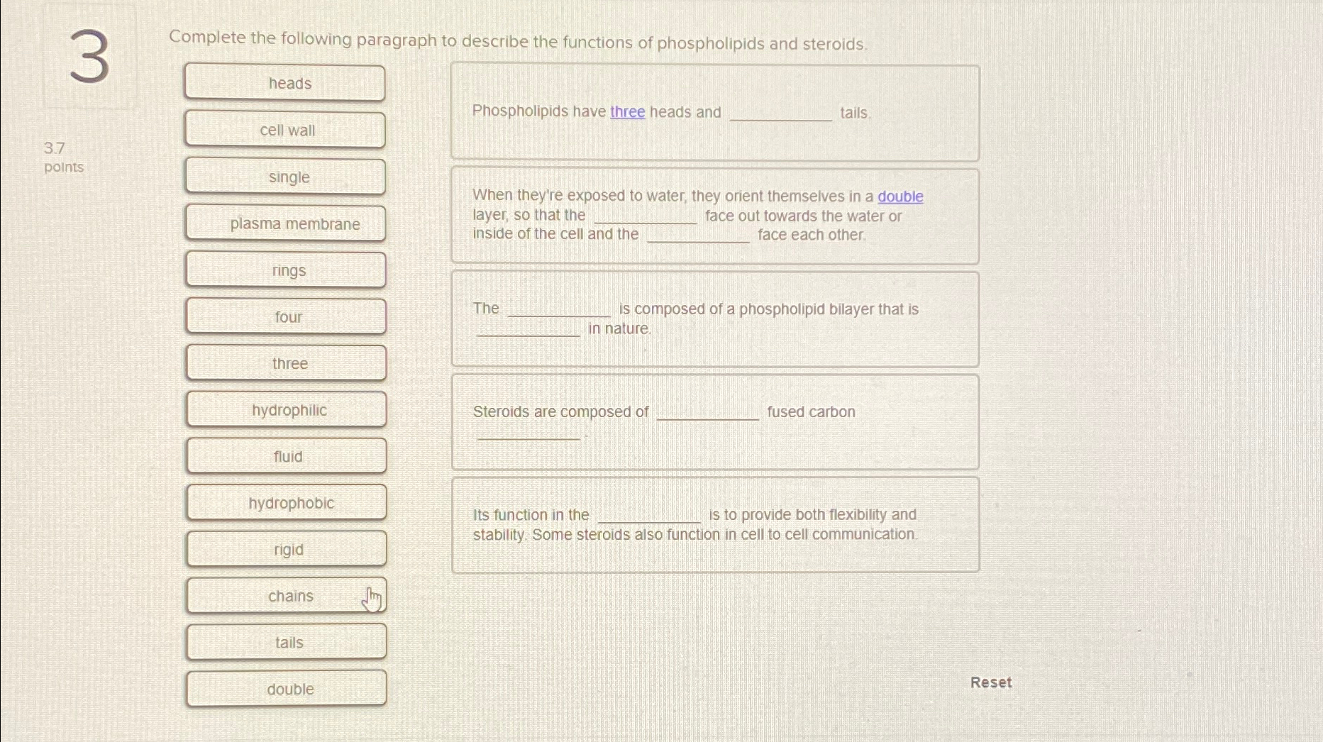 Solved Complete the following paragraph to describe the | Chegg.com