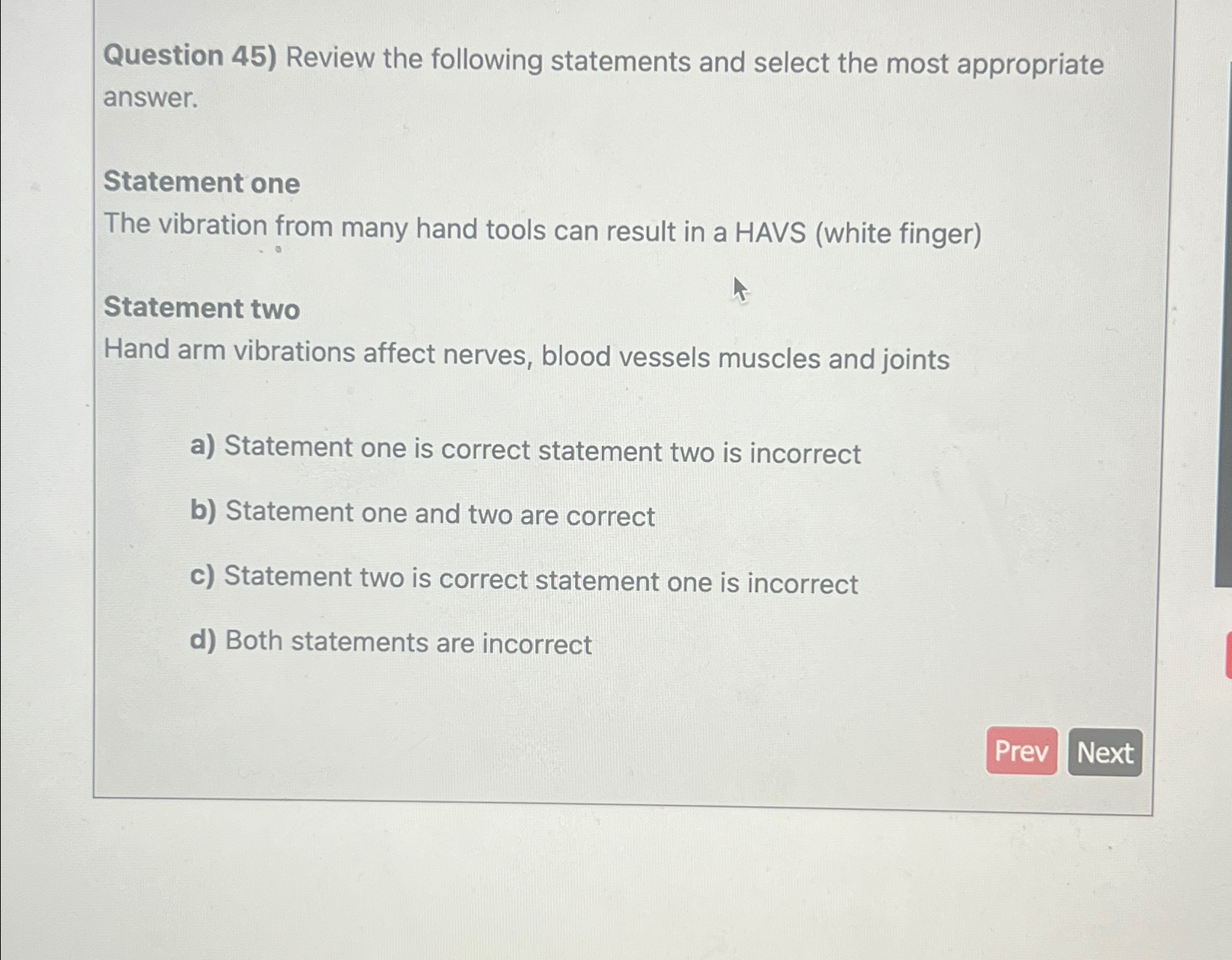 Solved Question 45) ﻿Review the following statements and | Chegg.com
