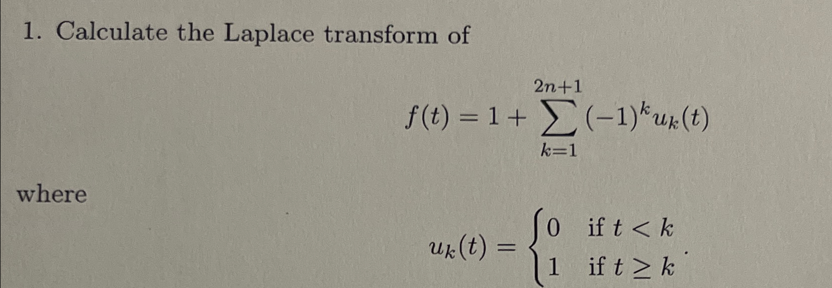 Solved Calculate the Laplace transform | Chegg.com