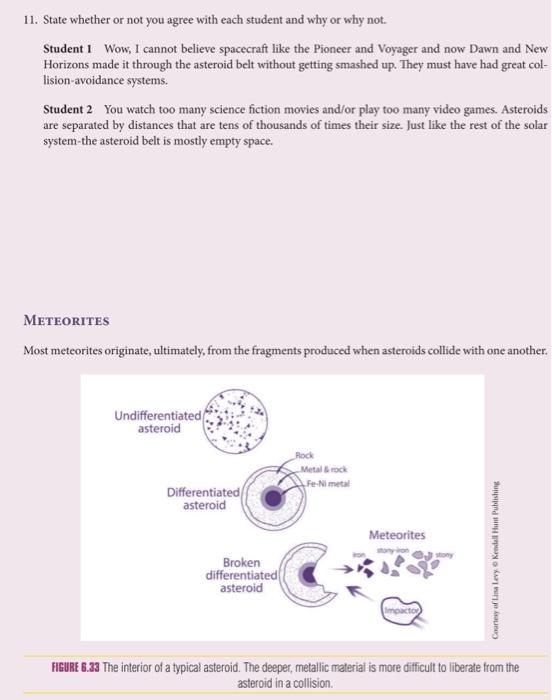 Solved AsteroIDS Comets and asteroids are both leftovers | Chegg.com