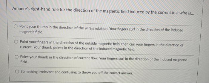 Solved Ampere's right-hand rule for the direction of the | Chegg.com