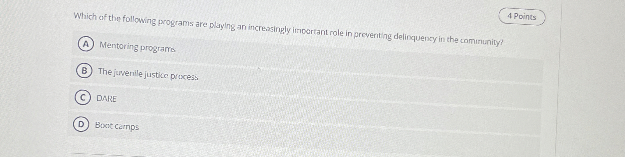 Solved 4 ﻿PointsWhich of the following programs are playing | Chegg.com