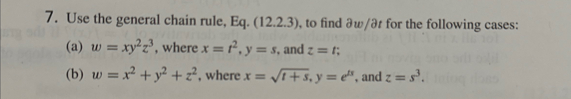 Solved Use the general chain rule, Eq. (12.2.3), ﻿to find | Chegg.com