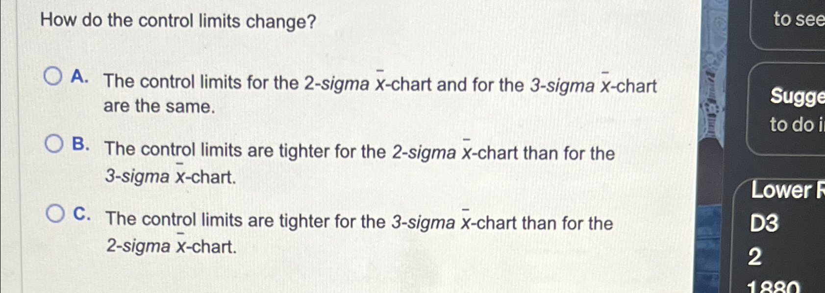 Solved How do the control limits change?A. ﻿The control | Chegg.com