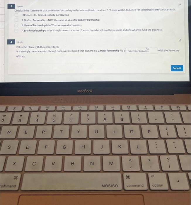 Solved Check all the statements that are correct according | Chegg.com