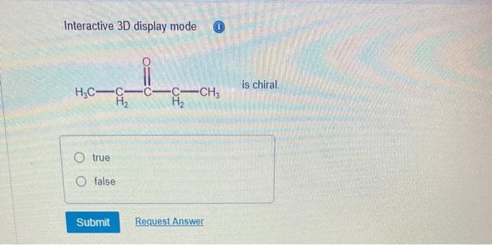 Solved Interactive 3D display mode HC- CC- H2 -CHE and Hic | Chegg.com