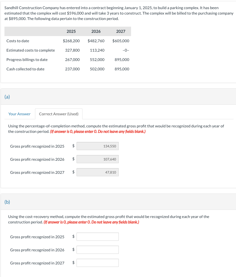 Solved Using the percentage-of-completion method, compute | Chegg.com