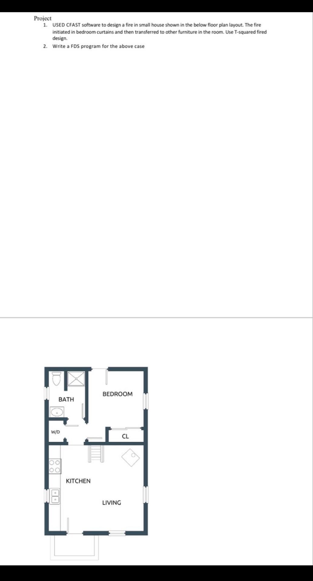 Project 1. USED CFAST software to design a fire in | Chegg.com