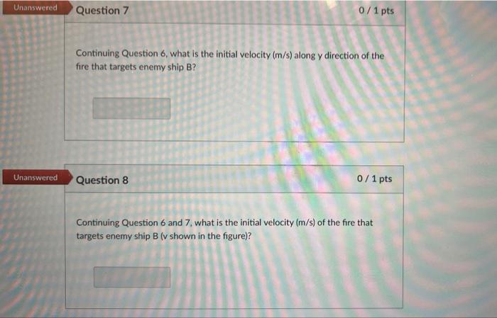 Solved A battleship simultaneously fires two projectiles at | Chegg.com
