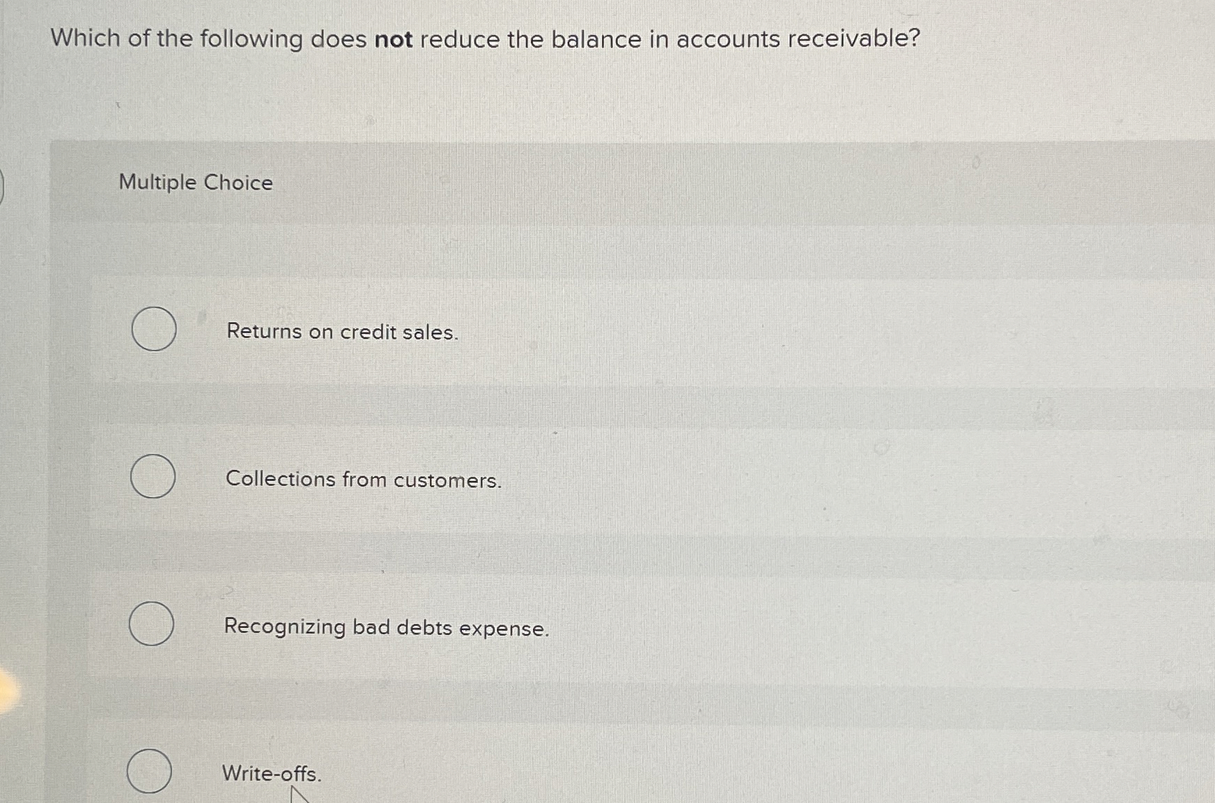 Solved Which of the following does not reduce the balance in | Chegg.com