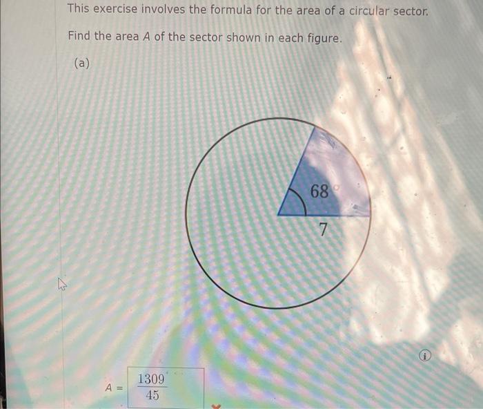 Solved This exercise involves the formula for the area of a | Chegg.com