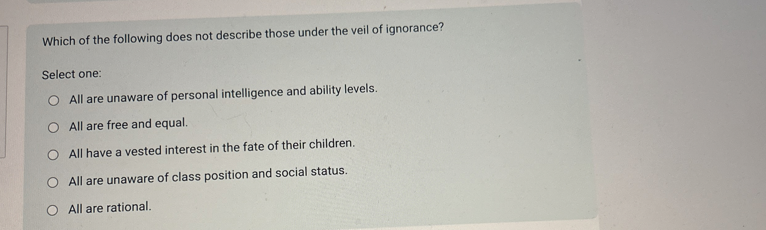 Solved Which of the following does not describe those under | Chegg.com