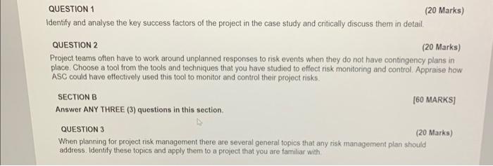 Solved QUESTION 1 (20 Marks) Identify and analyse the key | Chegg.com
