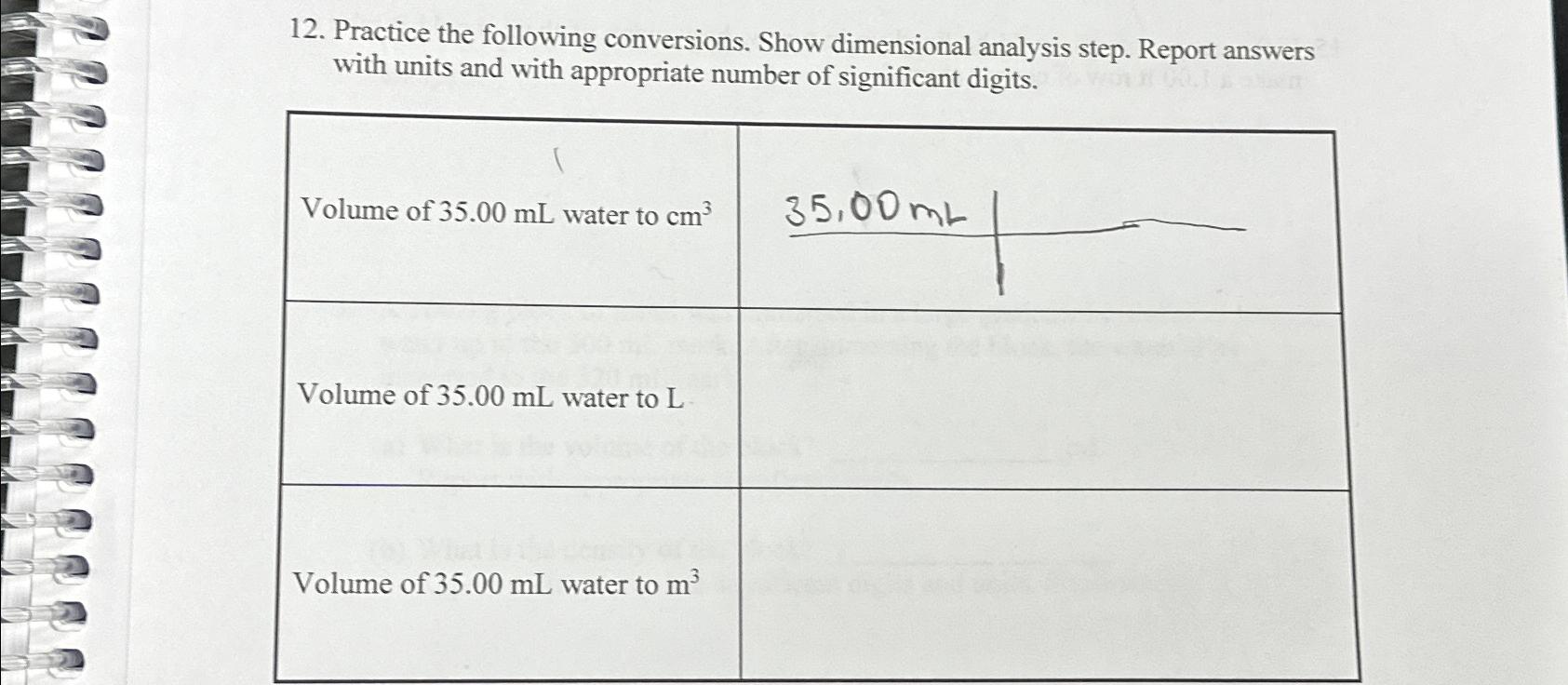 Solved Practice the following conversions. Show dimensional | Chegg.com