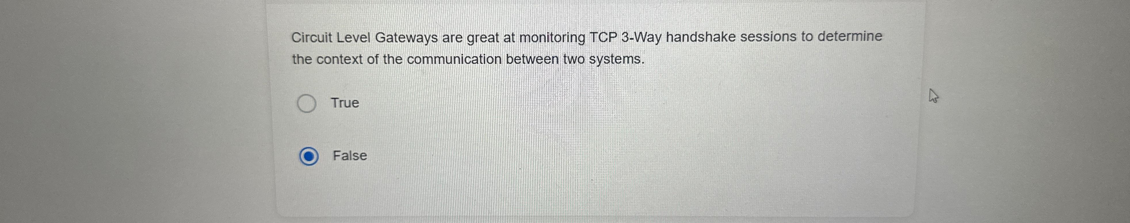 Solved Circuit Level Gateways are great at monitoring TCP | Chegg.com