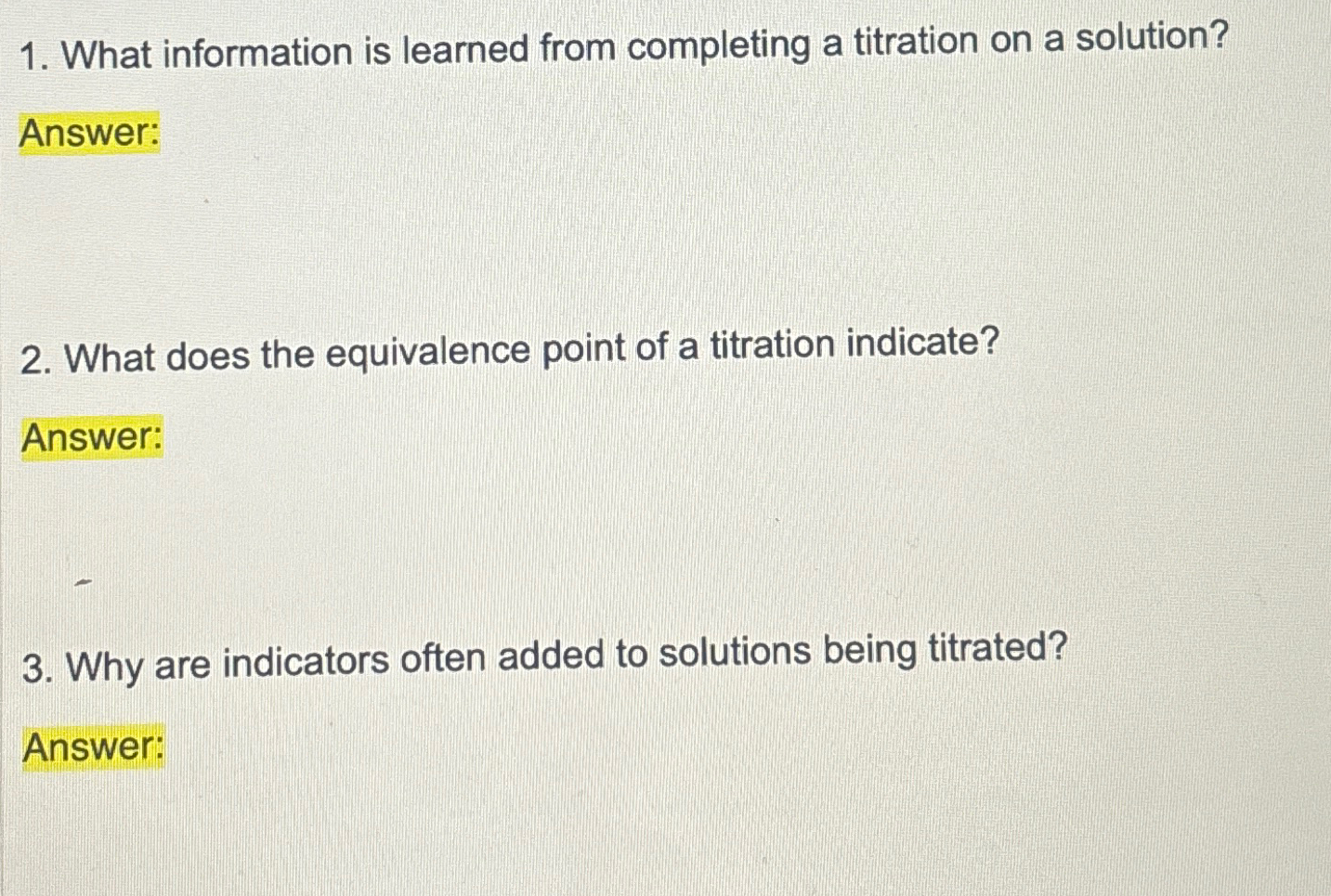 Solved What information is learned from completing a | Chegg.com