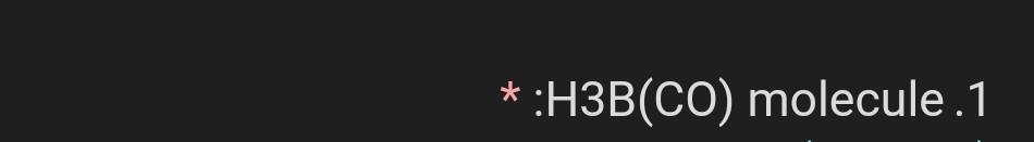 Solved * :H3B(CO) molecule .1 | Chegg.com