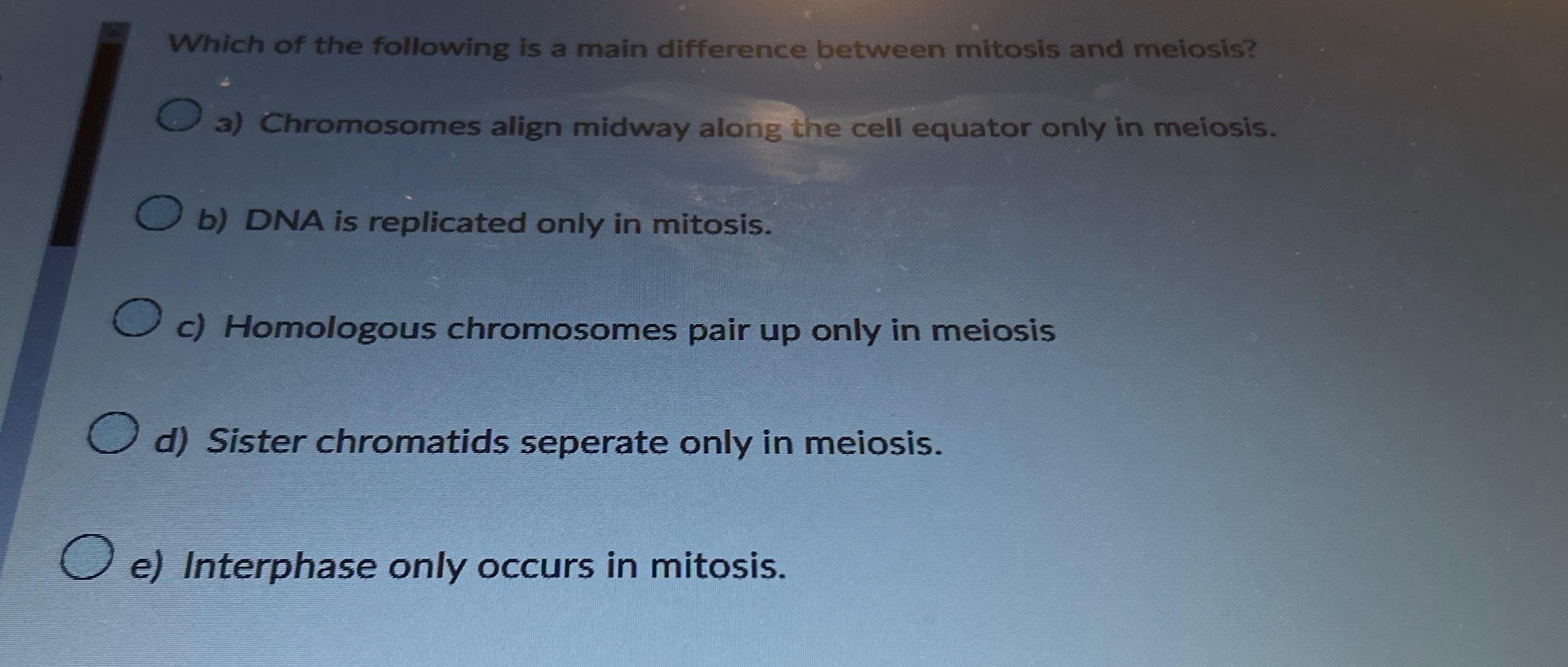 Which of the following is a main difference between | Chegg.com