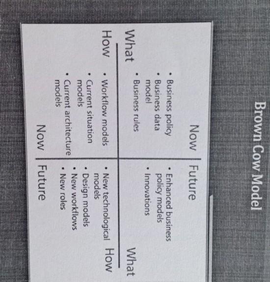 Solved Brown Cow Model Now | Future • Business policy | Chegg.com