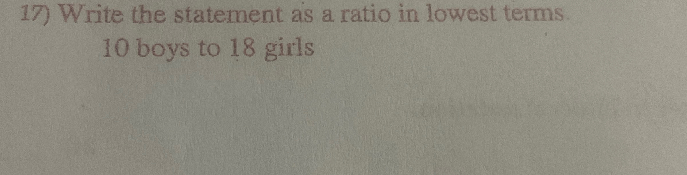 Solved Write the statement as a ratio in lowest terms. 10 | Chegg.com