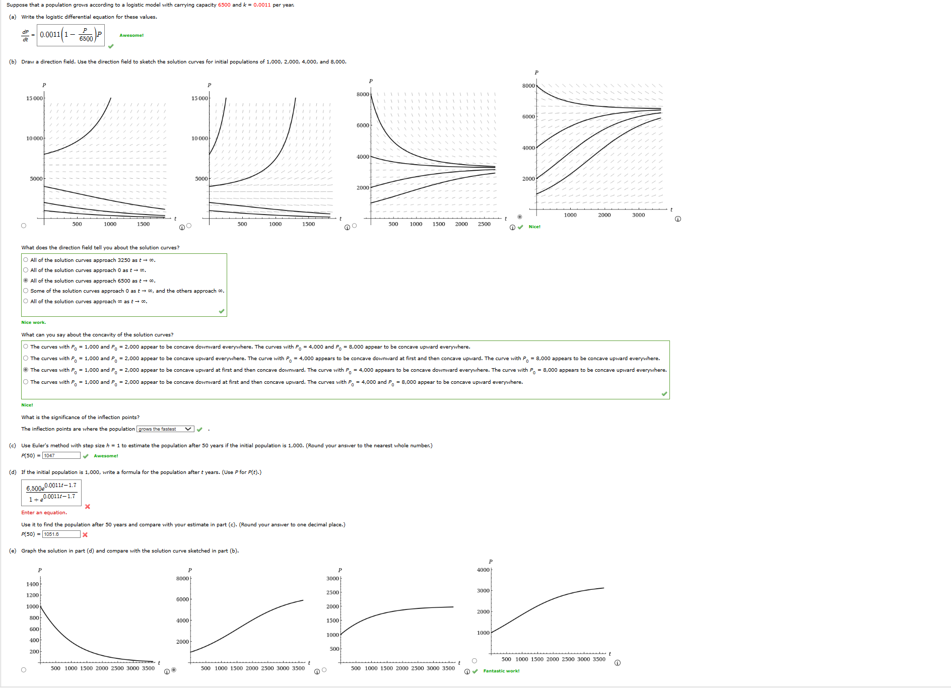 (a) ﻿Write the logistic differential equation for | Chegg.com