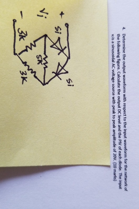Solved 4. Determine the output waveform with respect to the | Chegg.com