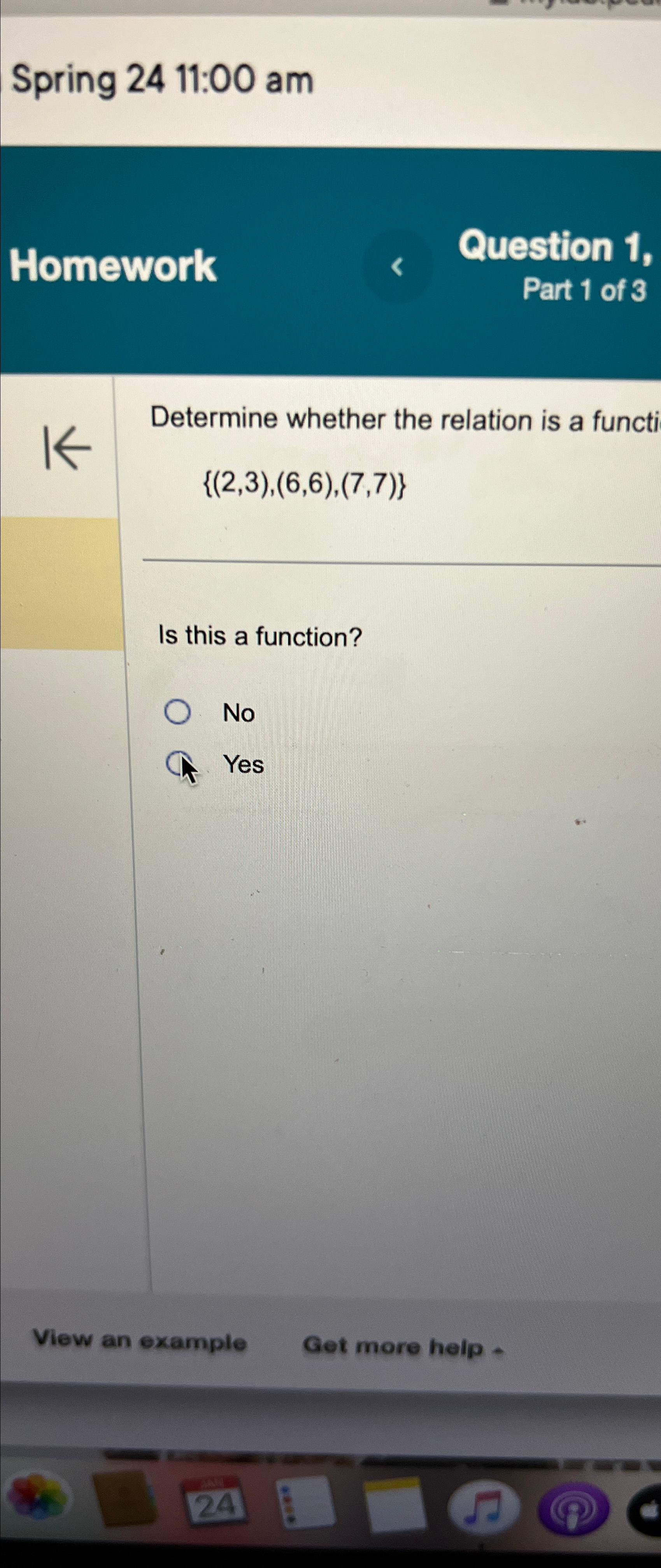 Solved Spring 24 11:00 ﻿amHomeworkQuestion 1,Part 1 ﻿of | Chegg.com