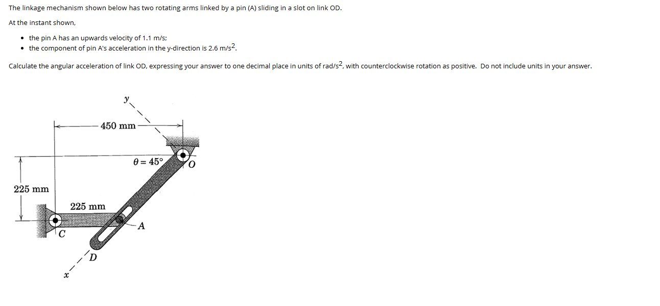Solved the linkage mechanism shown below has two rotating | Chegg.com