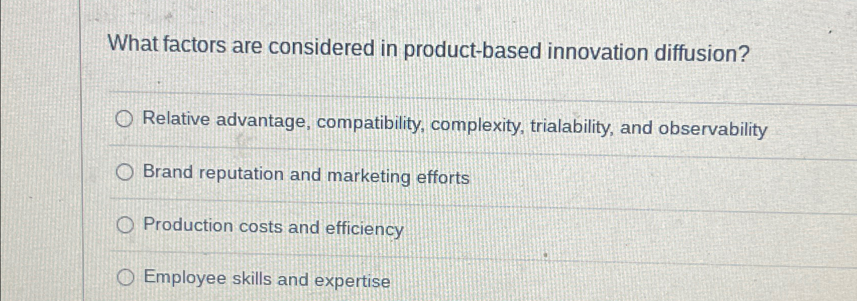 Solved What factors are considered in product-based | Chegg.com