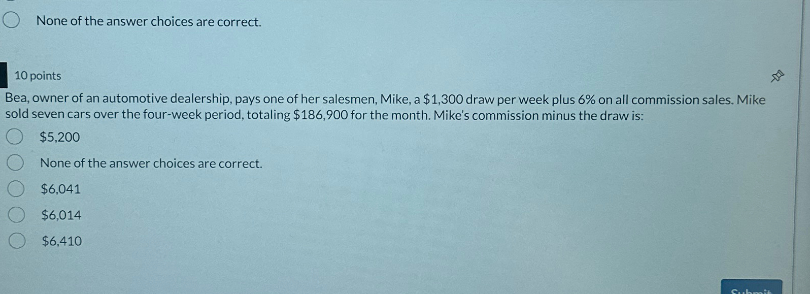 Solved None of the answer choices are correct.10 ﻿pointsBea, | Chegg.com