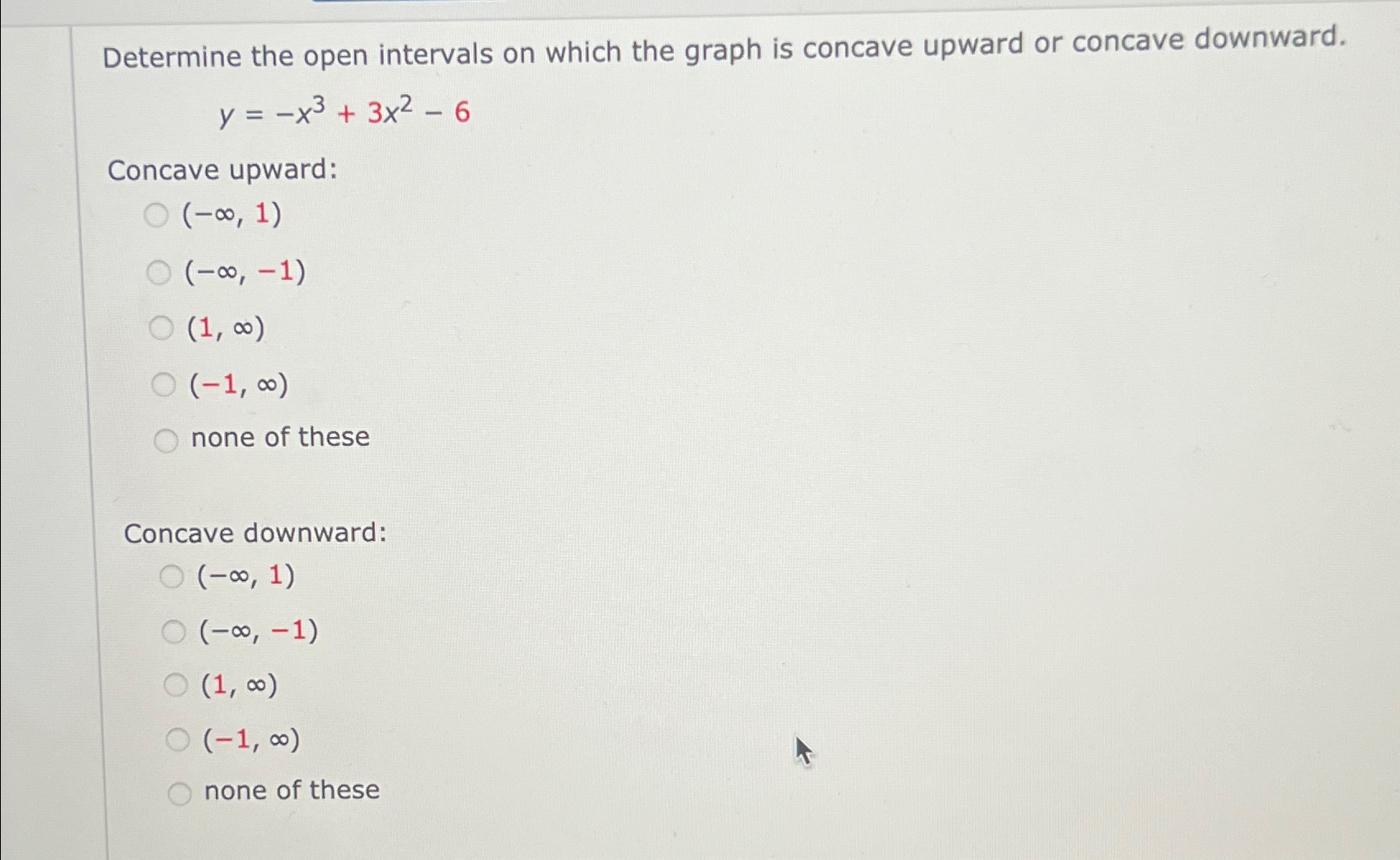 Solved Determine the open intervals on which the graph is | Chegg.com