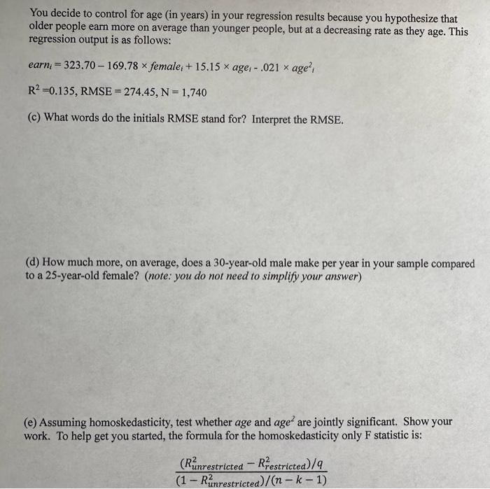 Solved A subsample from the Current Population Survey (a | Chegg.com