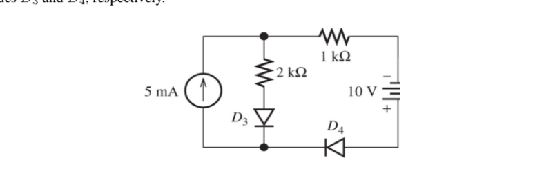 Solved Find the currents pasing through D3 ﻿and D4 | Chegg.com