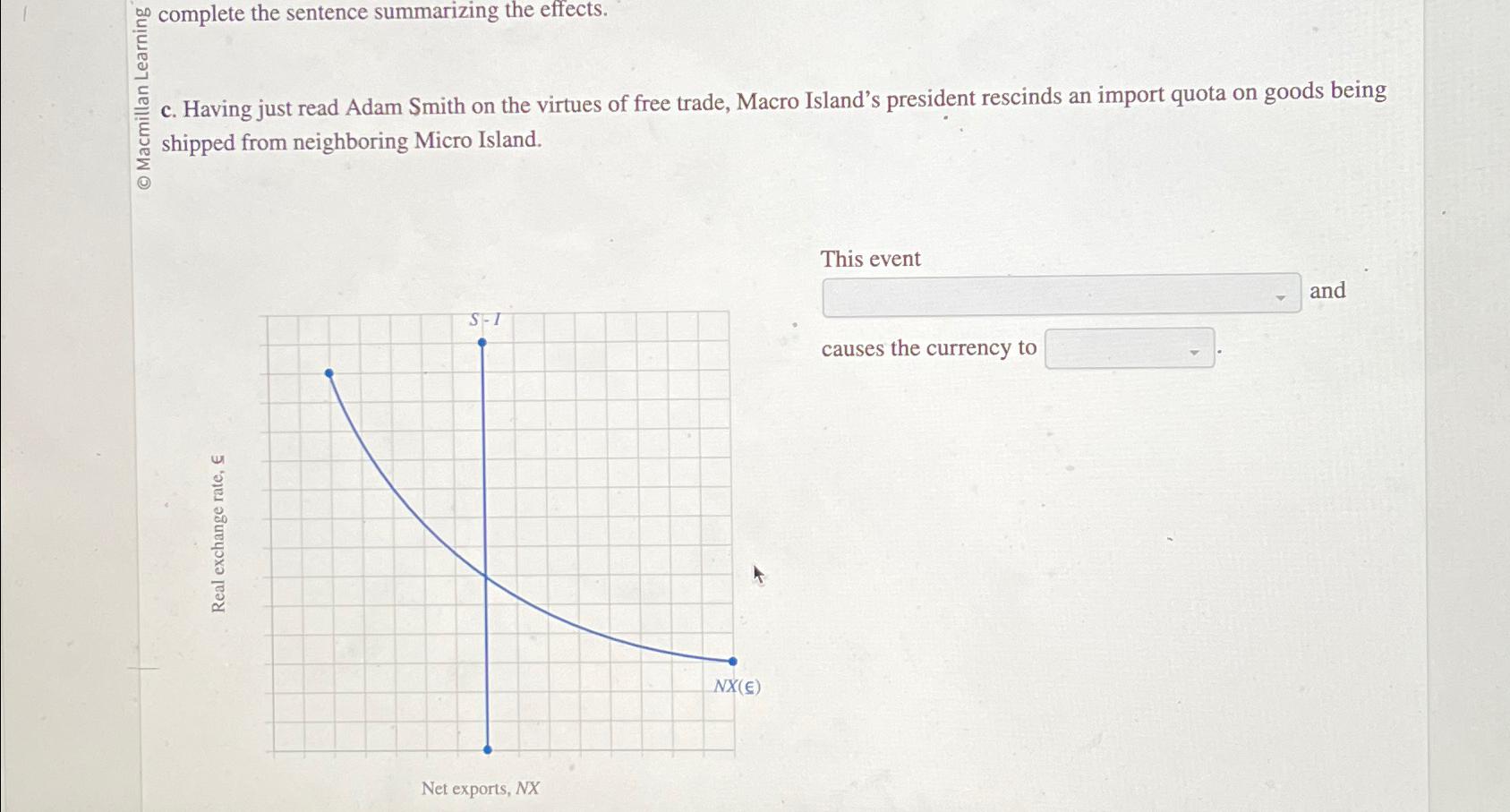Solved complete the sentence summarizing the effects.c. | Chegg.com