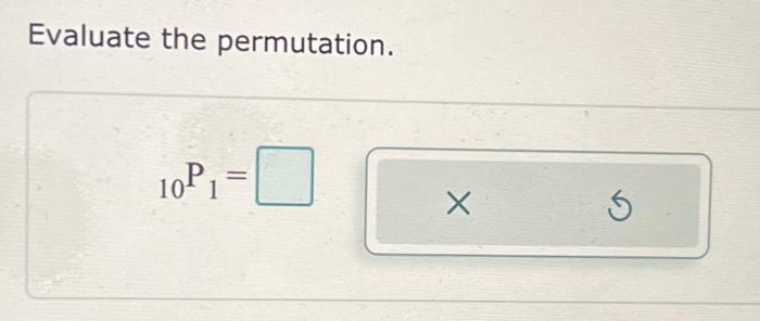 Solved Evaluate the permutation. | Chegg.com