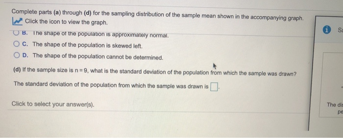 Solved III Sampling Distribution Complete parts (a) through | Chegg.com