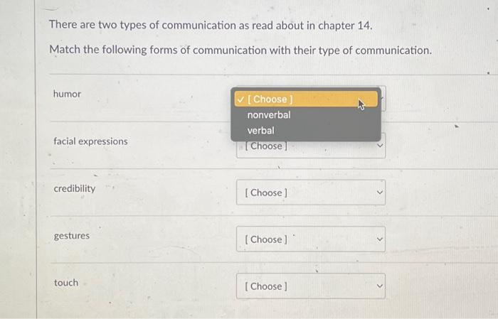 Solved There are two types of communication as read about in | Chegg.com