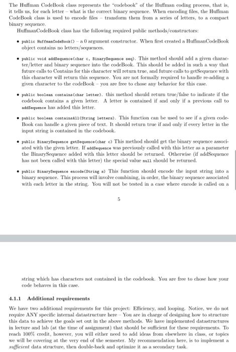 Solved The Huffman CodeBook class represents the codebook" | Chegg.com