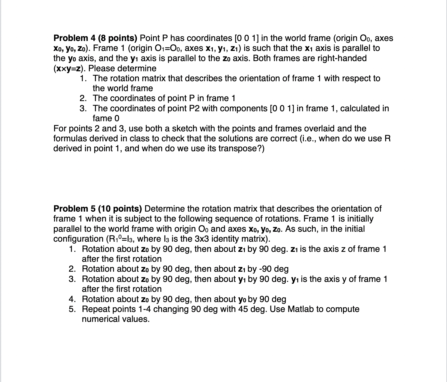 Solved Problem 4 (8 ﻿points) ﻿Point P ﻿has coordinates | Chegg.com