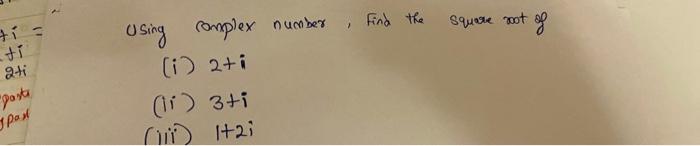 Solved Please show detailed explanation Using complex number | Chegg.com