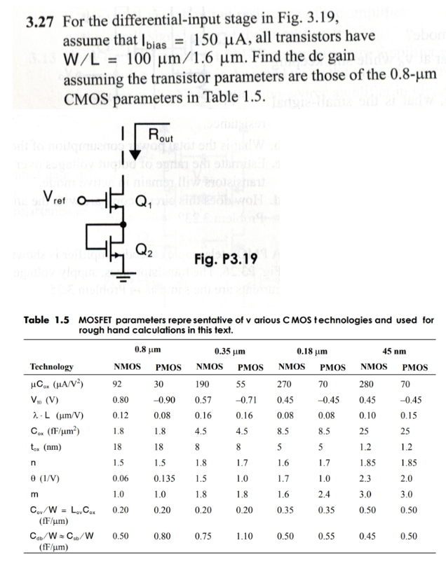 Solved 3.27 ﻿For the differential-input stage in Fig. | Chegg.com