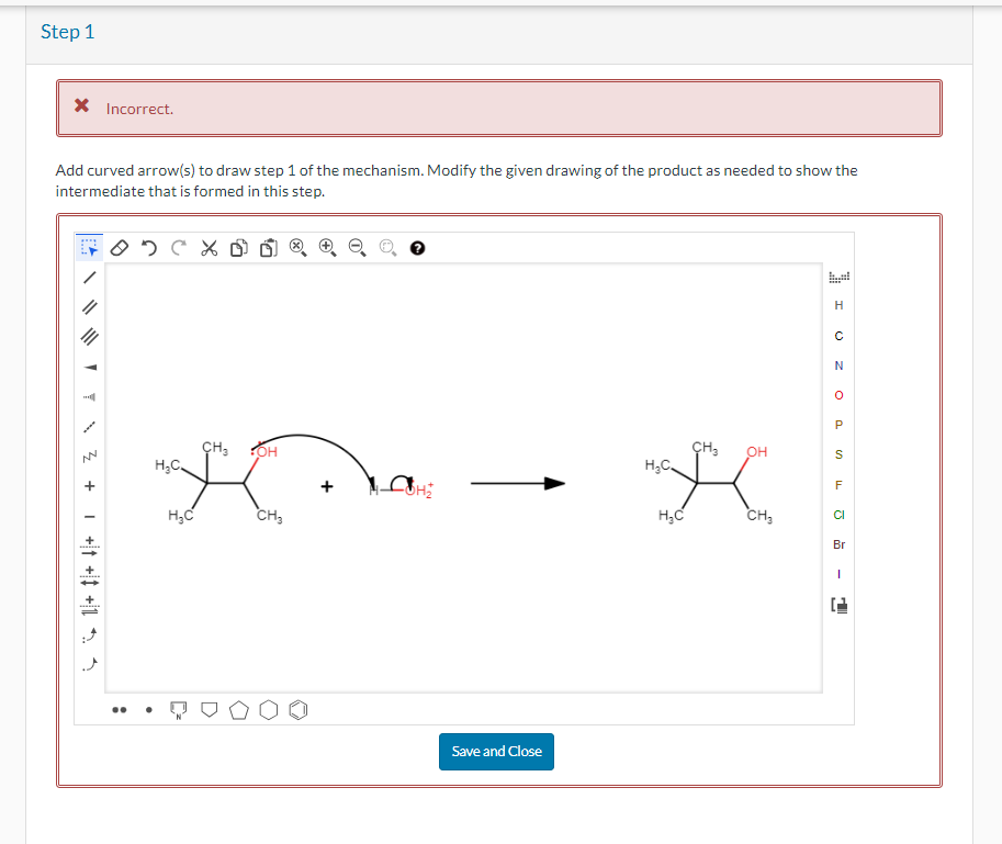 Solved by an EXPERT Step 1X Incorrect.Add curved arrow(s) ﻿to draw step 1 | Chegg.com