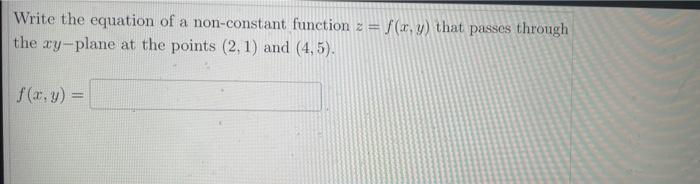 Solved Write the equation of a non-constant function | Chegg.com