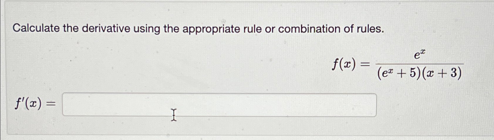 Solved Calculate the derivative using the appropriate rule | Chegg.com